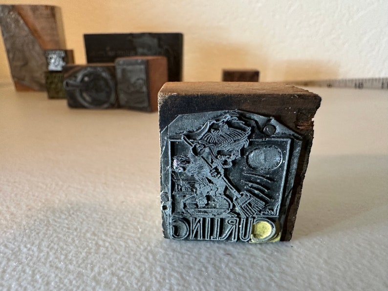 Antique Letter Press Blocks, Print Press Blocks, Mid Century Modern ...