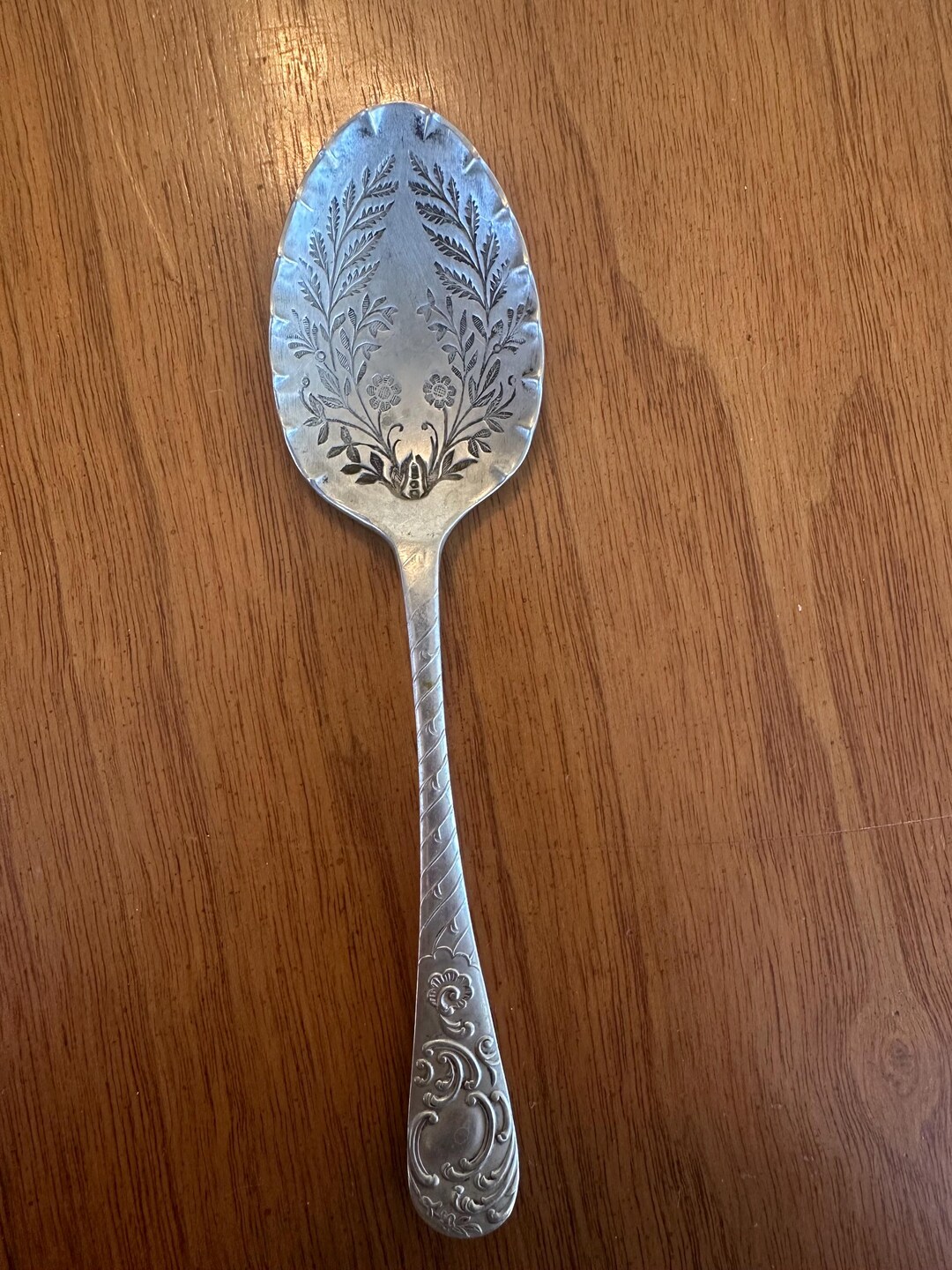 Embossed Silverplate Vintage Spoon, Decorative Silver Spoon, Vintage ...