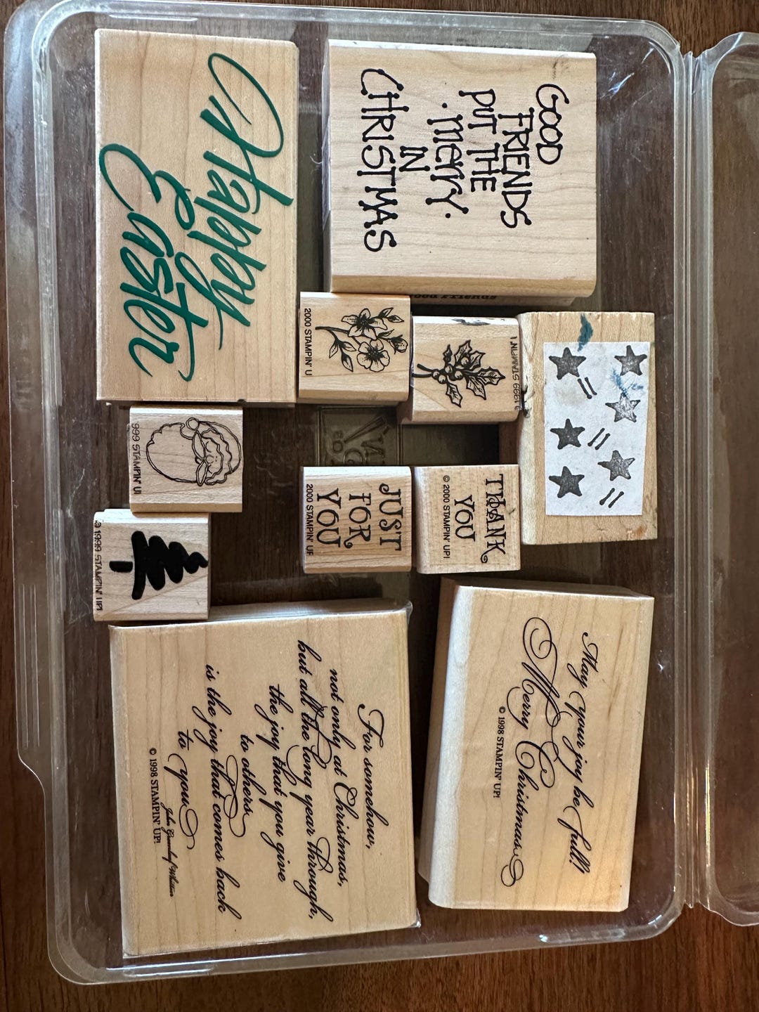 Stampin up Christmas Stamp, Merry Christmas Rubber Stamps, Vintage ...