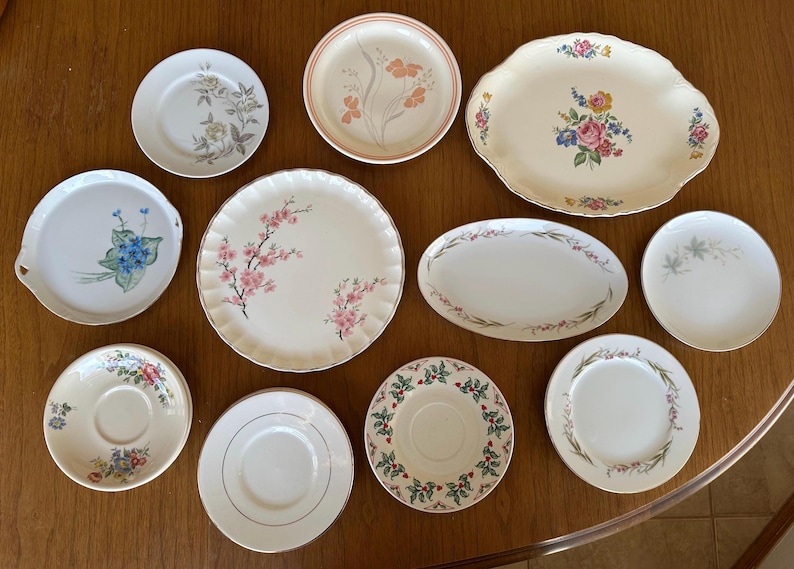 Beautiful Vintage Saucers, Assorted Pattern Floral Vintage Saucers ...