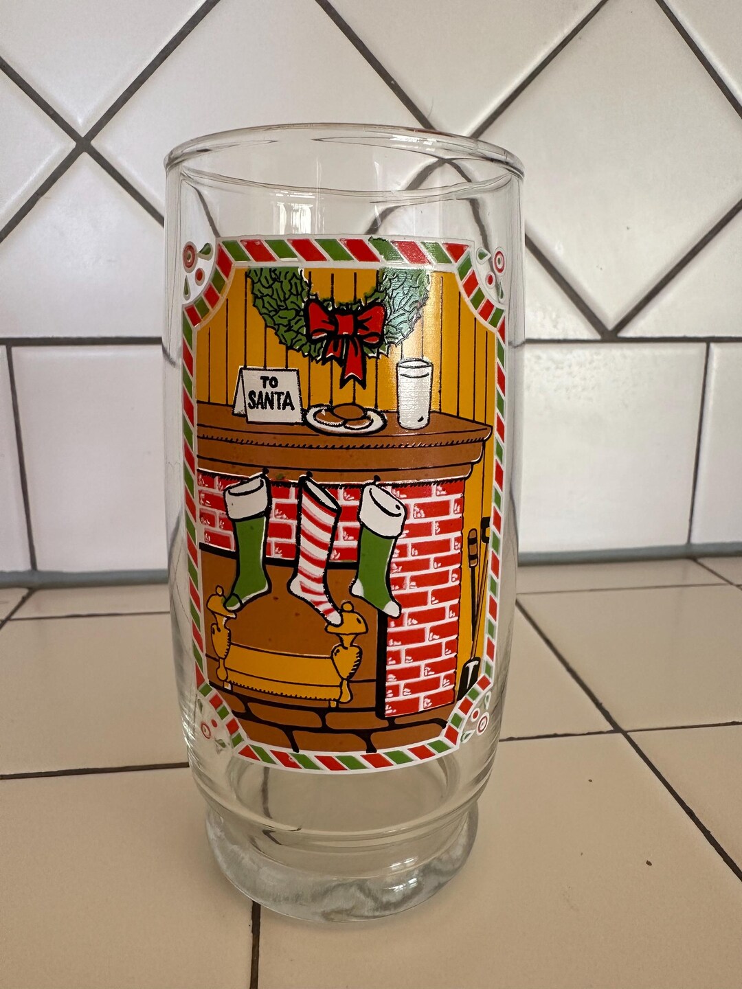 1982 Pepsi Collectible Christmas Glass, Vintgae Pepsi Memorabilia ...
