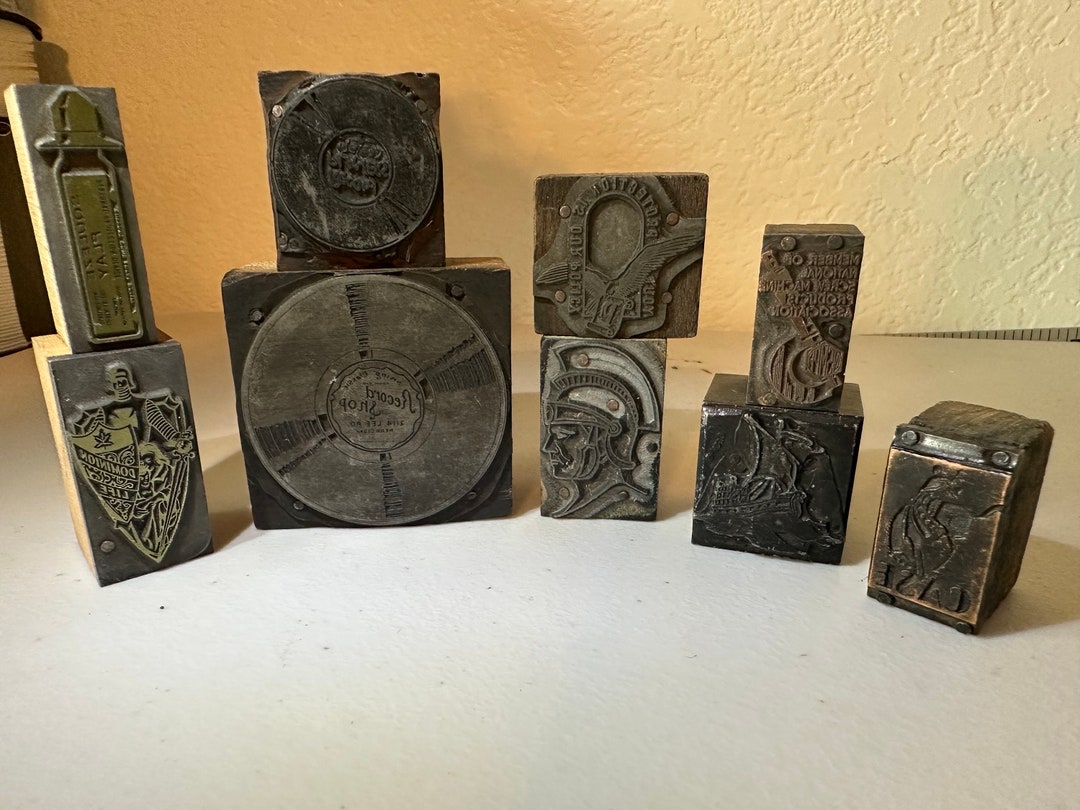 Antique Letter Press Blocks, Letterset Printing Blocks, Vintage ...