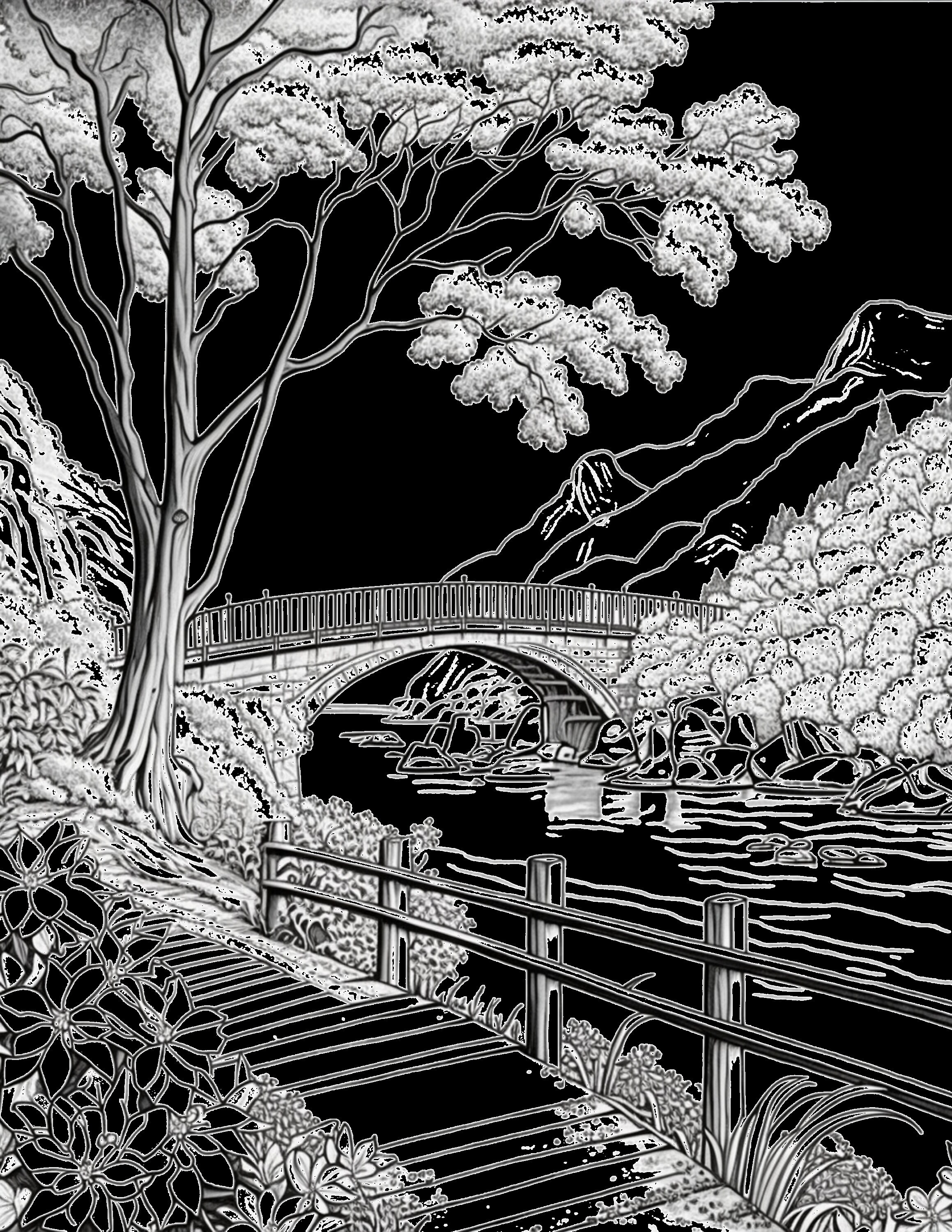 81 Scenery Colouring Pages: Adults / Children Digital Colouring Book ...