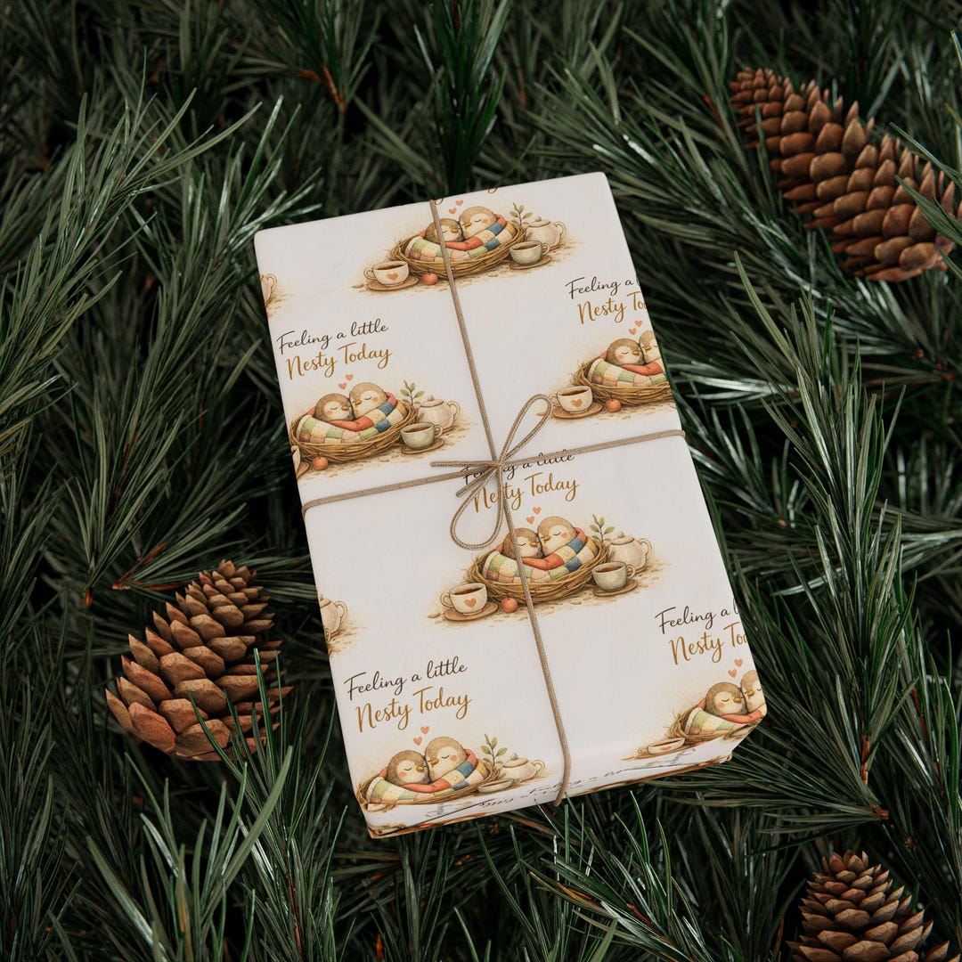 Wrapping Paper-feeling Nesty Birds in A Nest Message-neutral - Etsy