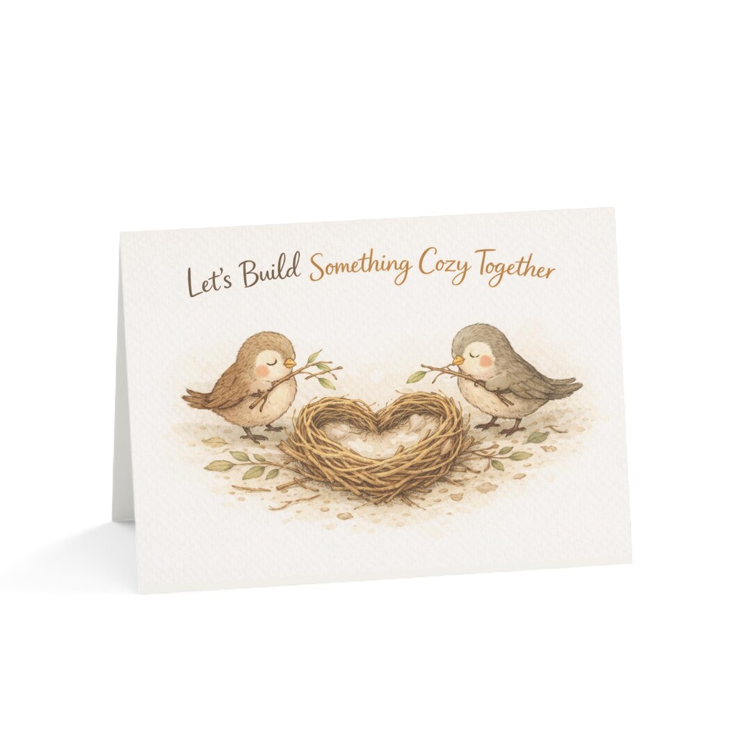 Cozy Birds Greeting Card | Blank Inside, Pack Options - Etsy