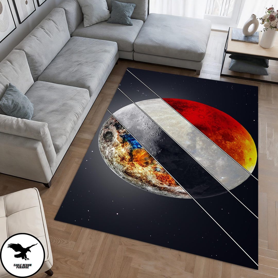 Eclipse of Planets Rug, Solar System Astronomy Space Educational Rug ...