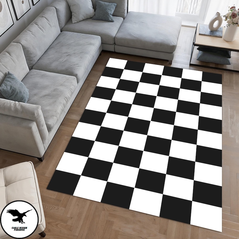 Checkered Masonic Rug - Etsy Finland
