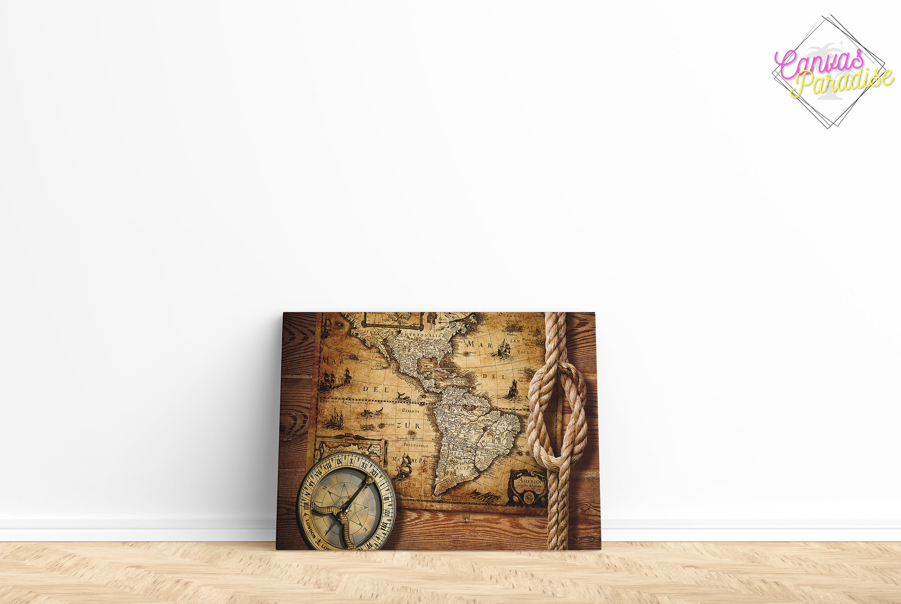 History Map of Ancient America Map Canvas, Compass Canvas, Treasure ...