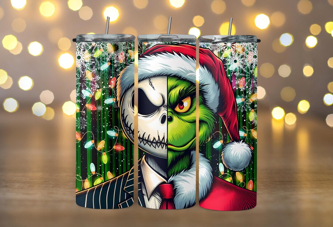 Christmas Tumbler Options Half Jack Skellington & Grinch, Grinch 'i'm ...