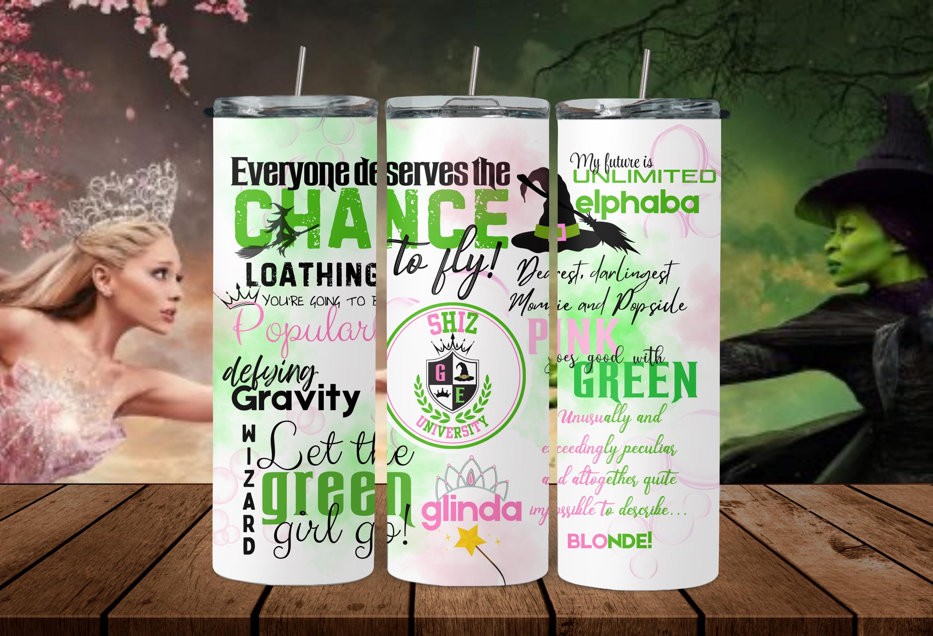 Wicked Themed Tumbler - Broadway Musical Gift - Insulated Stainless ...