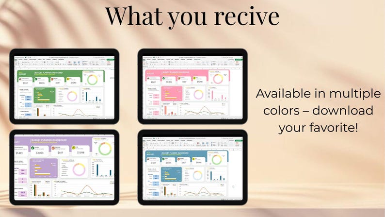 Excel Budget Template | Monthly Budget Planner Dashboard | Income and ...