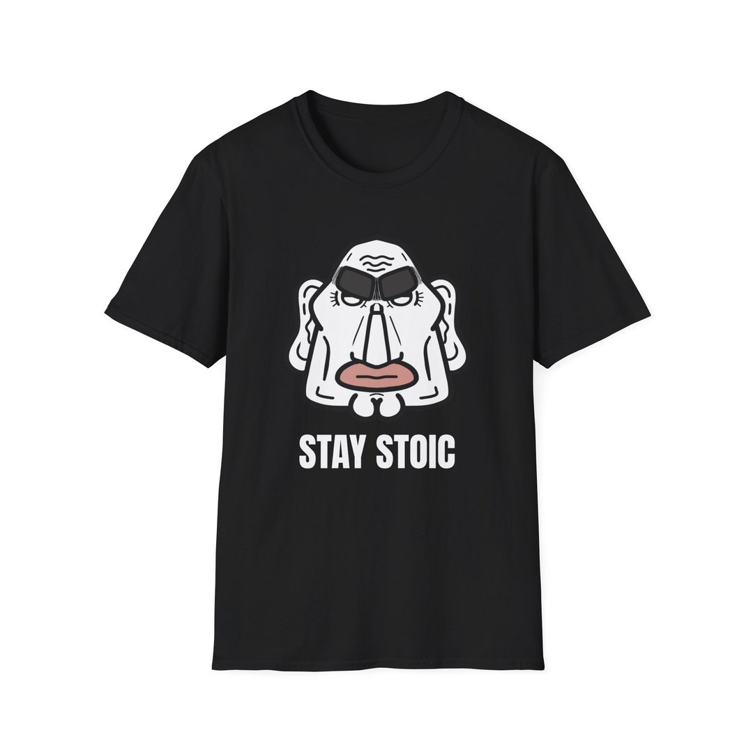 Stay Stoic T-shirt, Hand-drawn Chad Face, Graphic Tee, Unisex T-shirt ...