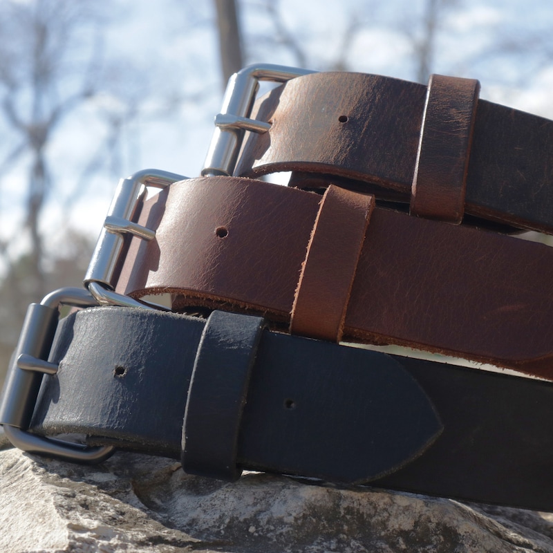 Buffalo Hide Belts Men - Etsy