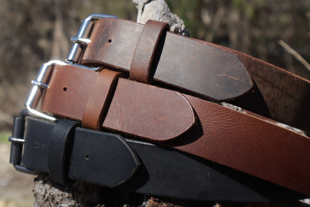 Buffalo Leather Belt Handcrafted Quality| Genuine Buffalo Hide Custom ...