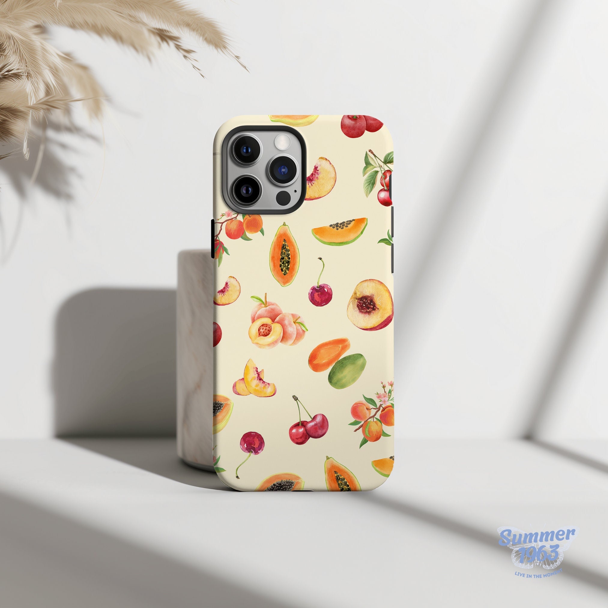 Summer Fruits iPhone Case Papaya Fruit Phonecase Cherry Peach ...