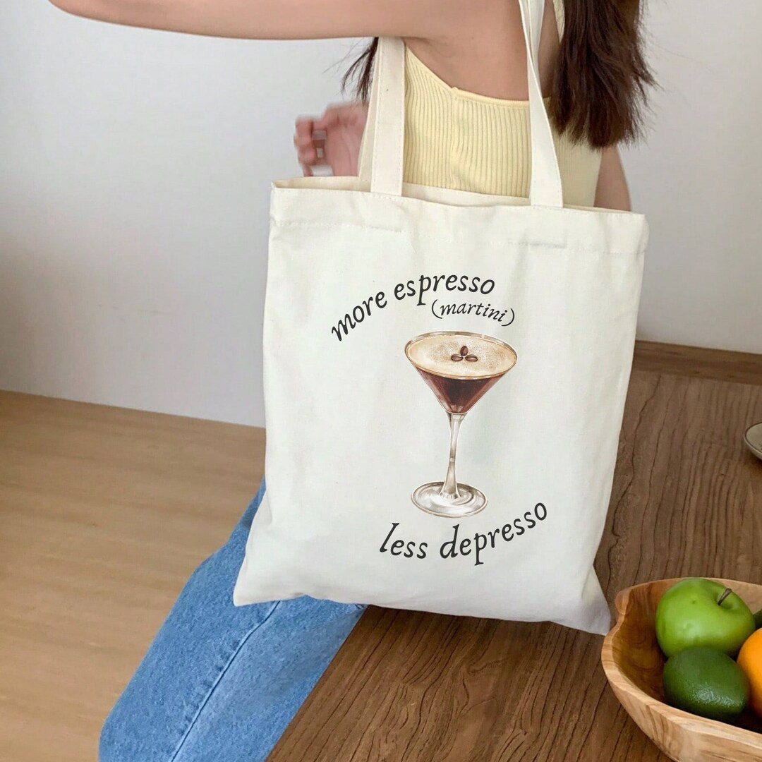 Espresso Martini Canvas Tote Bag: Italian Summer Tini Time - Etsy