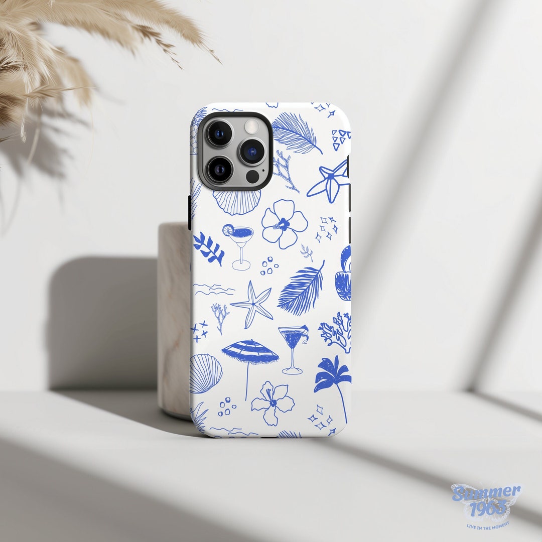 Coastal iPhone Case Hibiscus Phonecase Seashell Phone Case Ocean ...