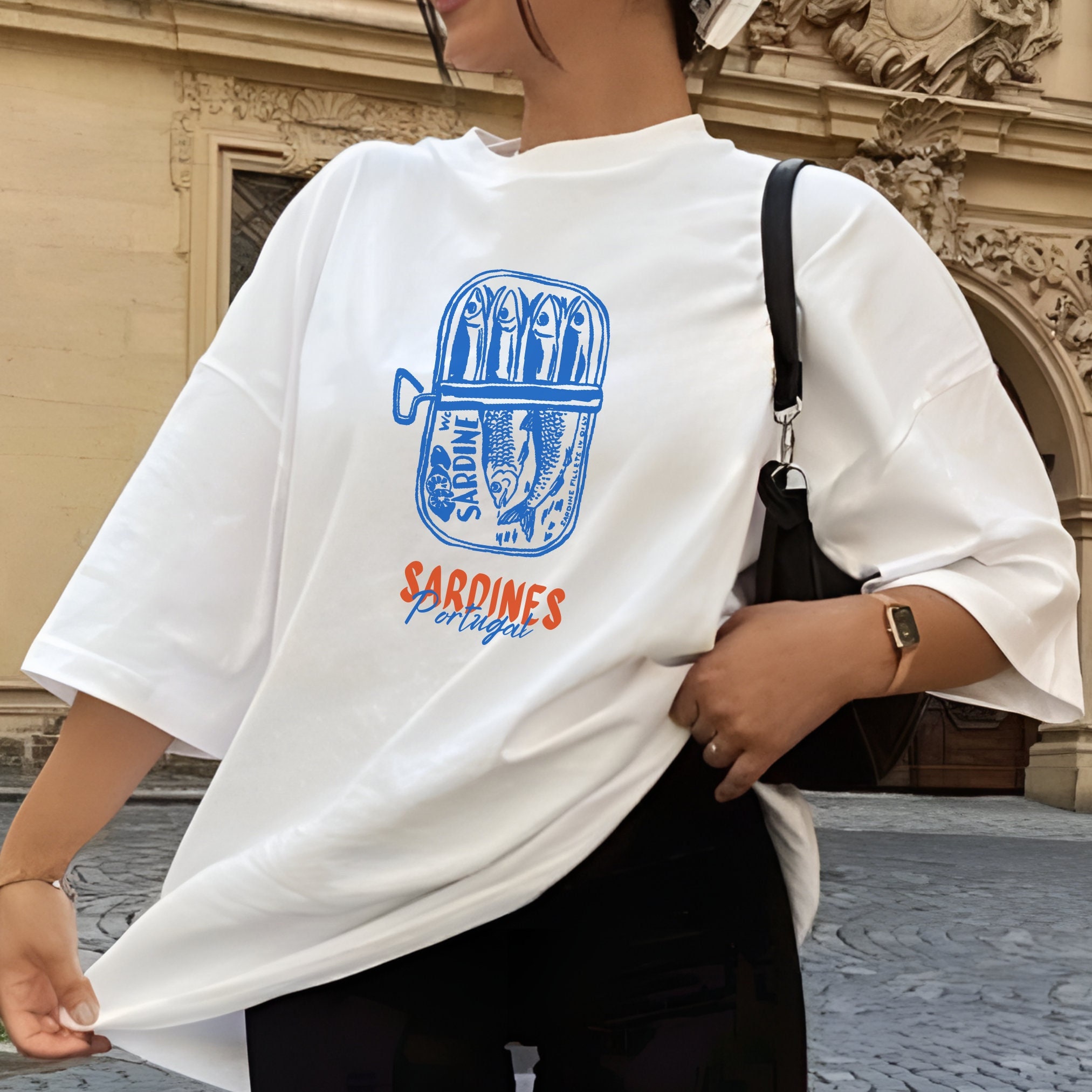 Sardines Shirt Tinned Fish Portugal Graphic Adult Tee Vintage Inspired ...