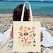 Italian Summer Beach Canvas Tote Bag Aesthetic Thin Fish Sardines ...