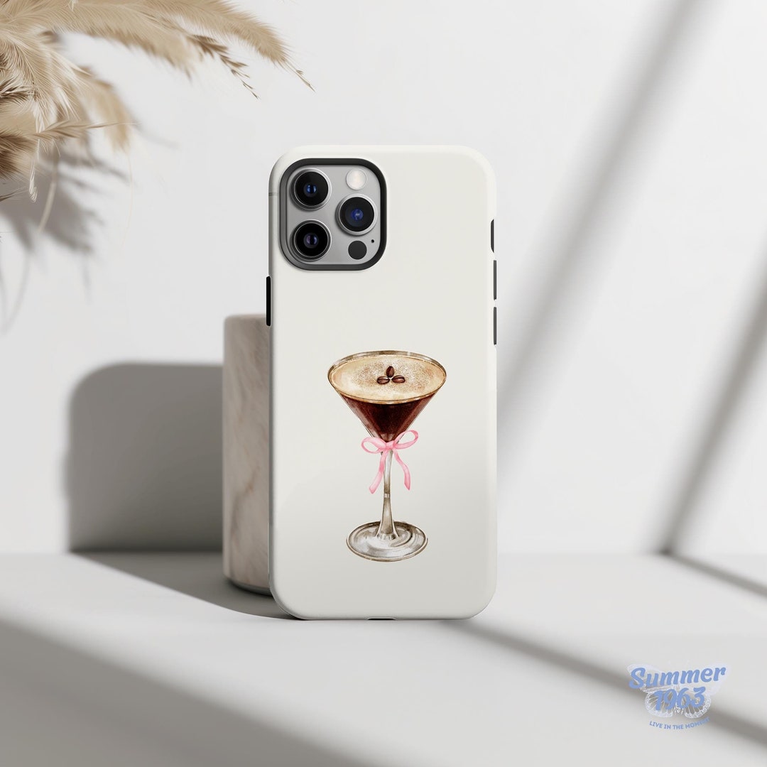 Espresso Martini Phone Case Pink Bow Coquette iPhone Case Fall Phone ...