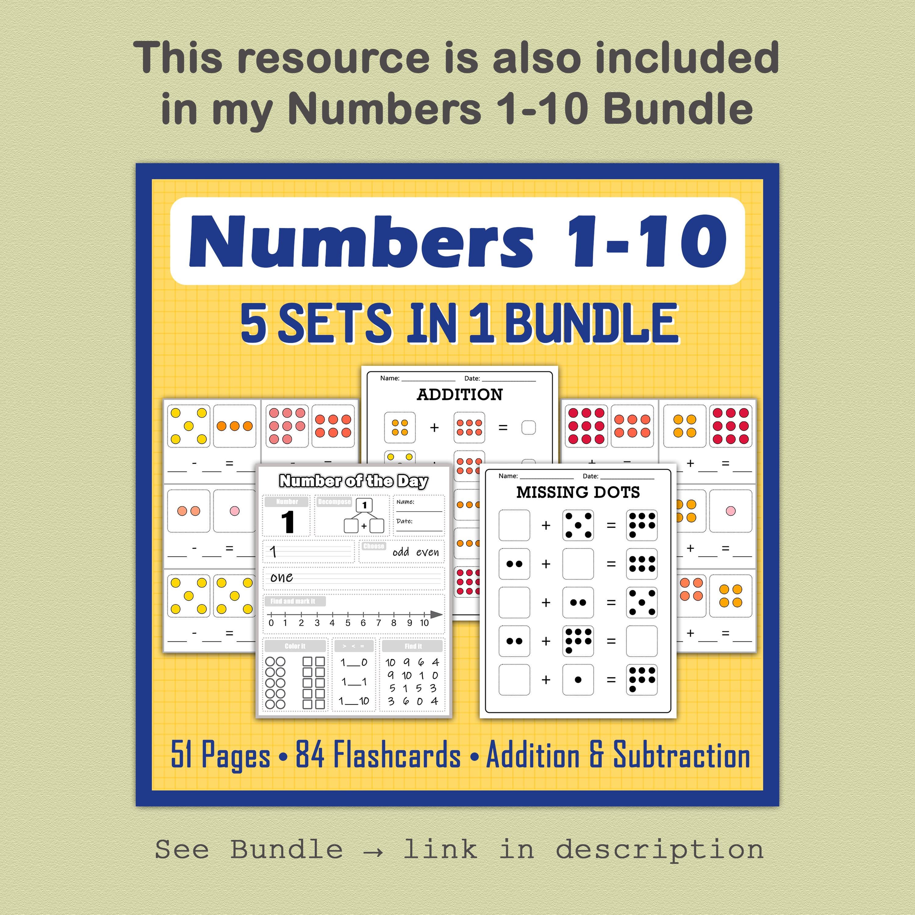 Addition Flash Cards Printable: Math Worksheets for Kids (PDF File ...