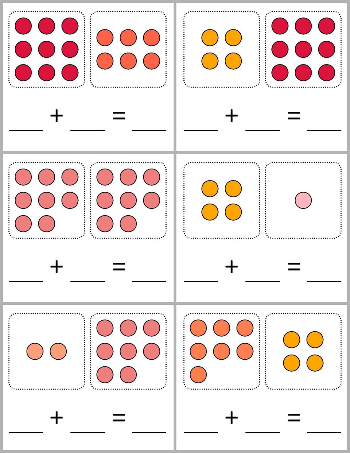 Addition Flash Cards Printable: Math Worksheets for Kids (PDF File ...