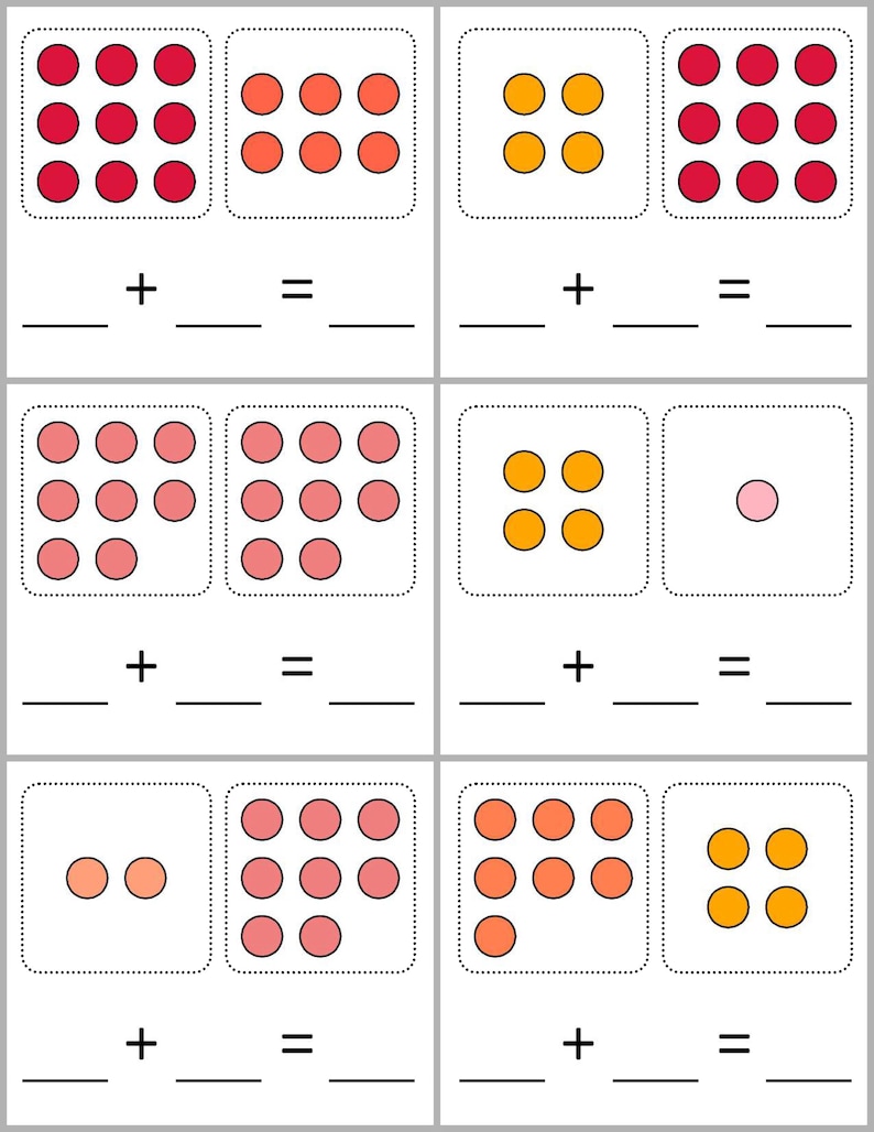 Addition Flash Cards Printable: Math Worksheets for Kids (PDF File ...