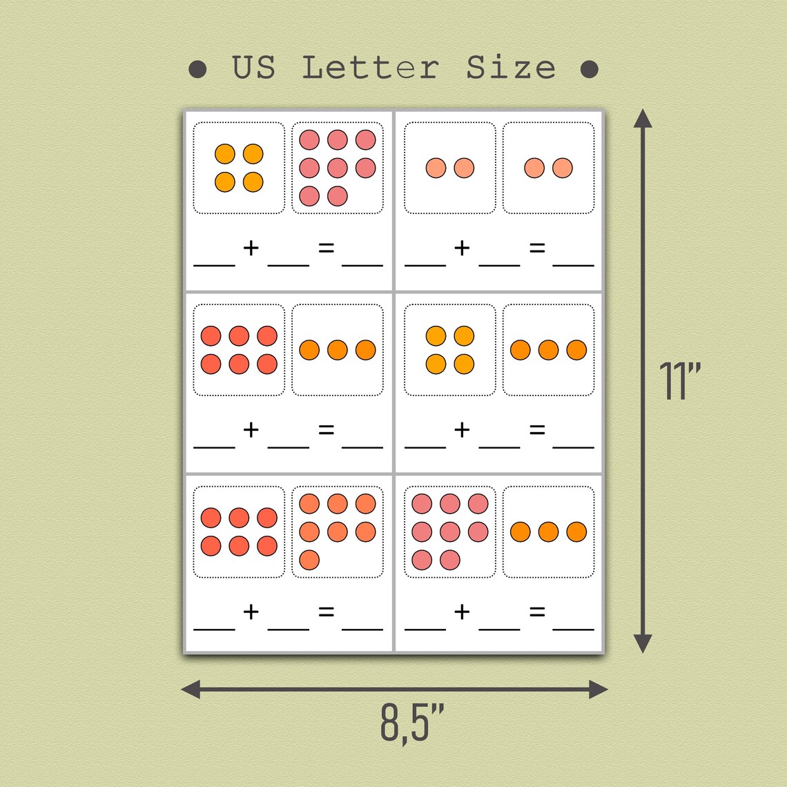 Addition Flash Cards Printable: Math Worksheets for Kids (PDF File ...