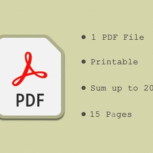 15 Addition Math Worksheets, Sum up to 20, Printable - Etsy