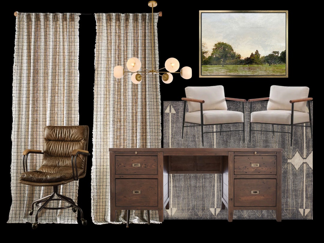 Inspire Your Workspace: Office Mood Board With Shoppable Links - Etsy