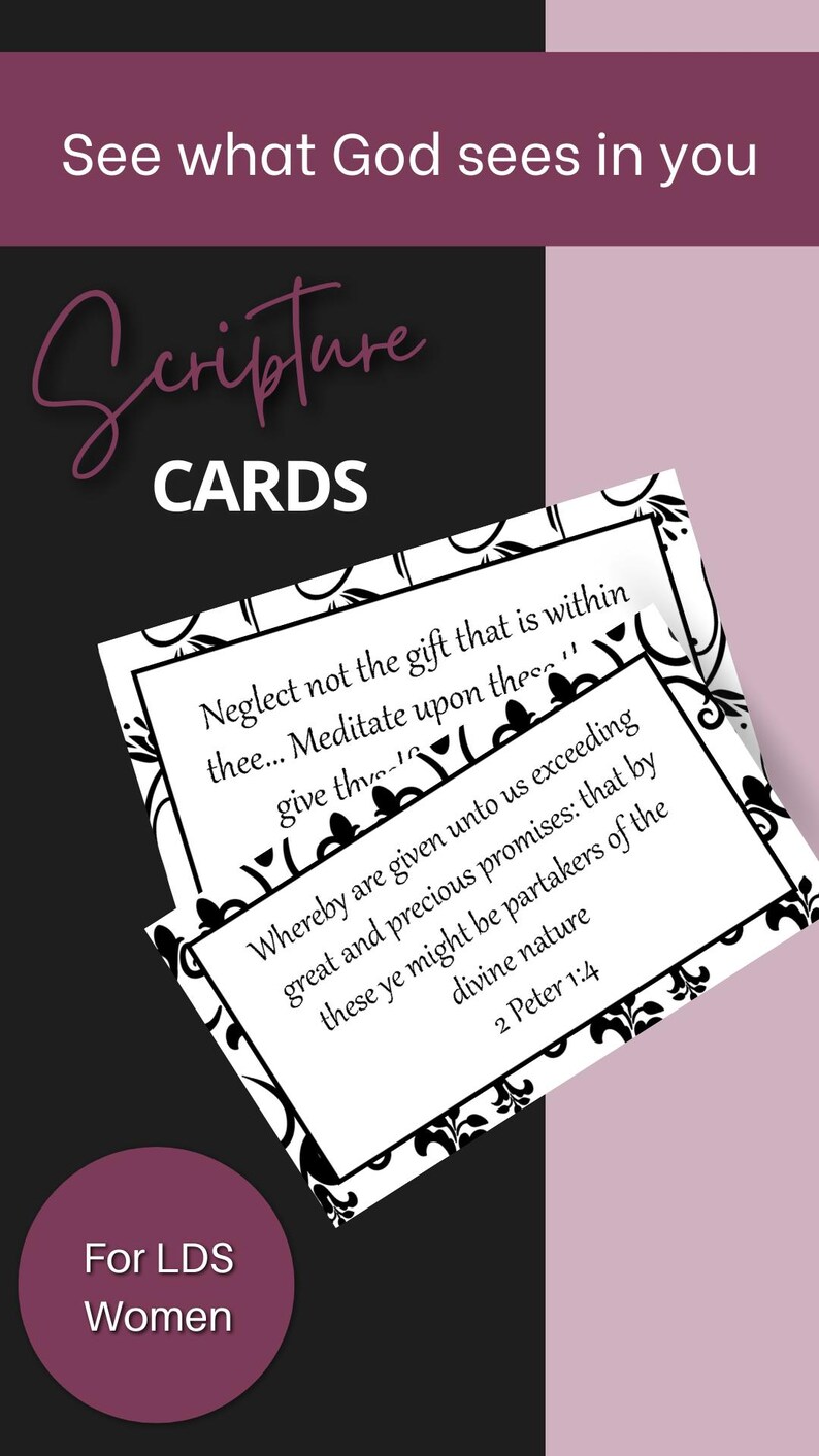Printable Divine Worth Scripture Cards | Uplift and Empower Your ...