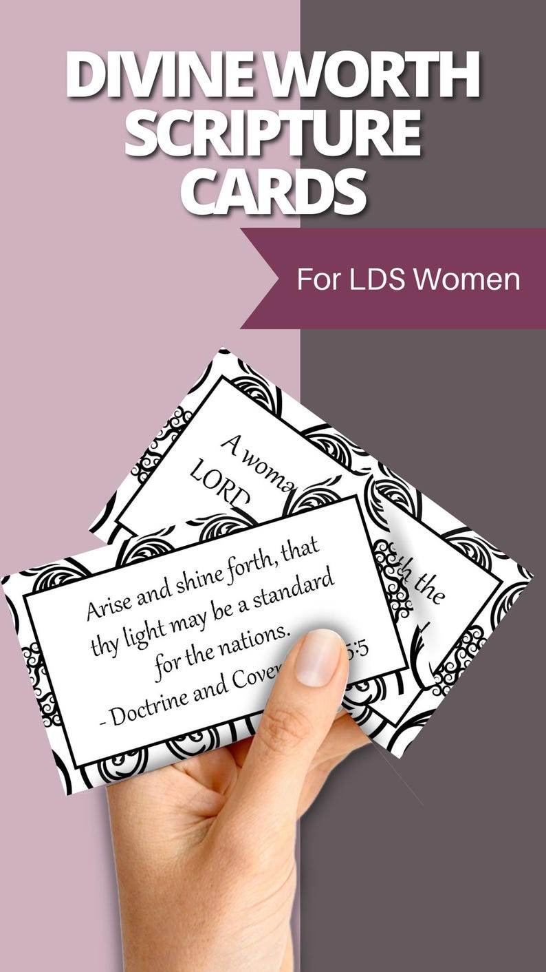 Printable Divine Worth Scripture Cards | Uplift and Empower Your ...
