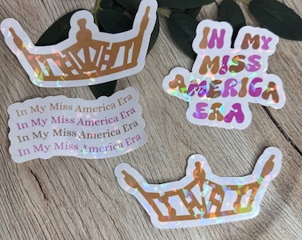 Miss America 2.0 Crown Kiss-cut Stickers - Etsy