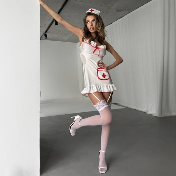Sexy Nurse Costume Dress Etsy