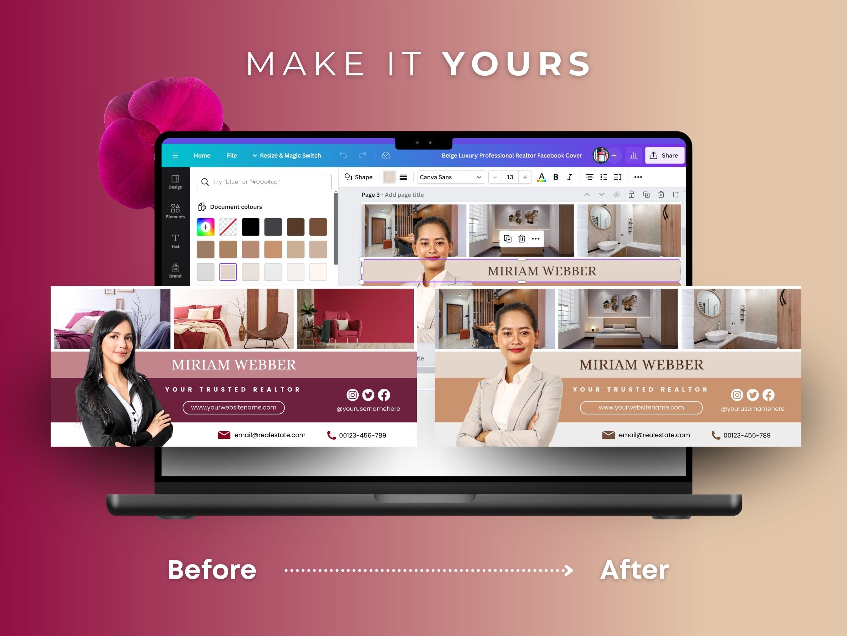 Realtor Facebook Cover, Real Estate Facebook Banner, Social Media ...