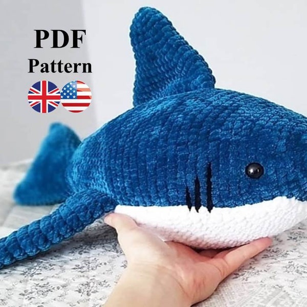 Shark Crochet Pattern - Etsy