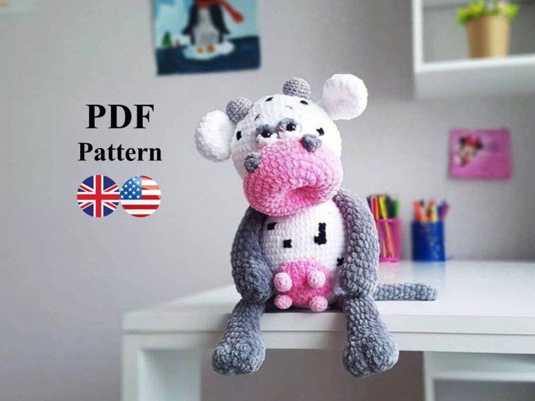 CROCHET PATTERN Cow / Amigurumi Tutorial PDF File - Etsy