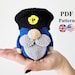 Police Officer Gnome, Crochet Gnome, Gnome Amigurumi, Gnome Crocheting ...