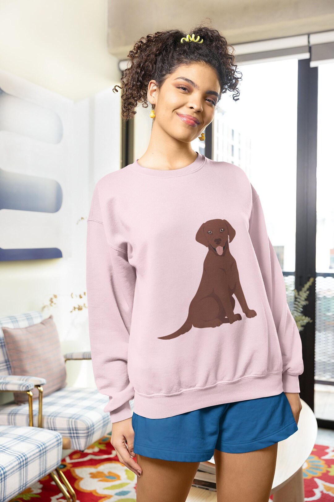 Brown Lab Sweatshirt / Chocolate Labrador Retriever Sweater / Chocolate ...