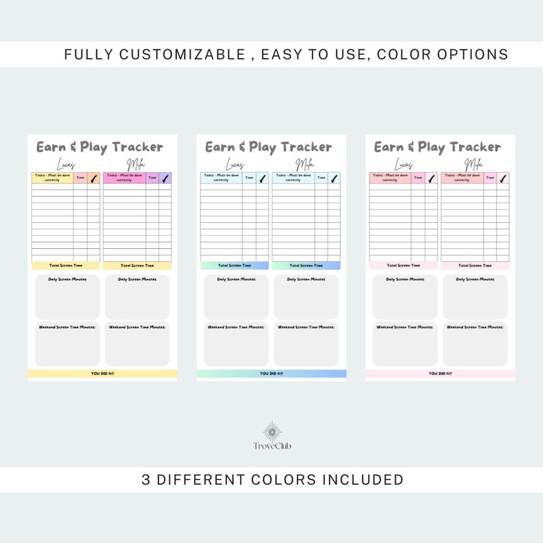 Kids Screen Time Chart - Etsy