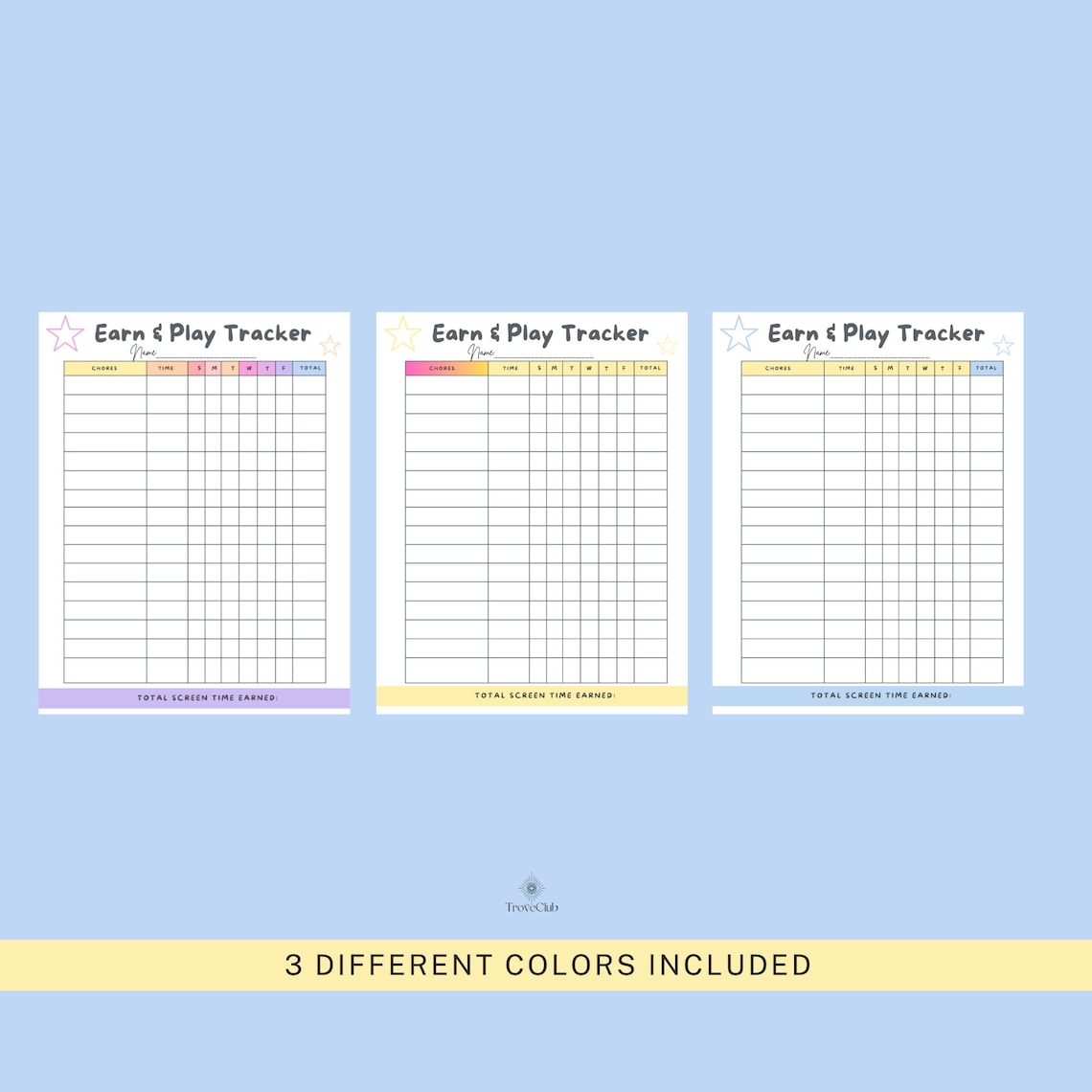 Printable Kids Screen Time Chart, Screentime Checklist, Editable Screen ...