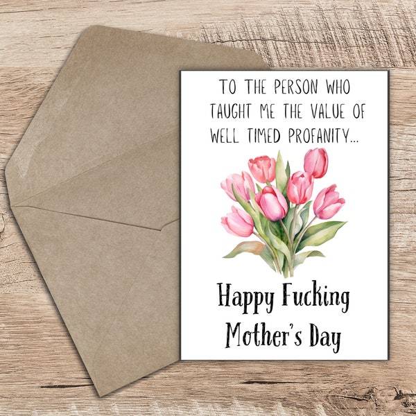 Profanity Card - Etsy