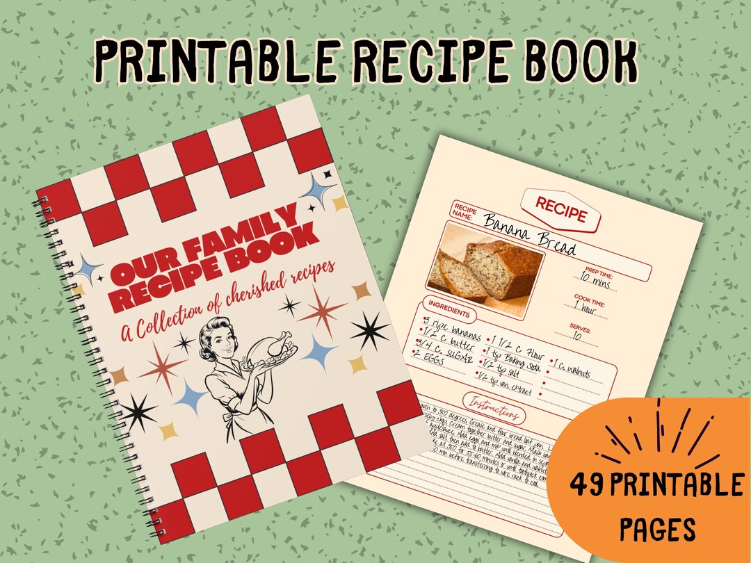 Printable Recipe Book – Customizable & Interactive – Add Your Own ...