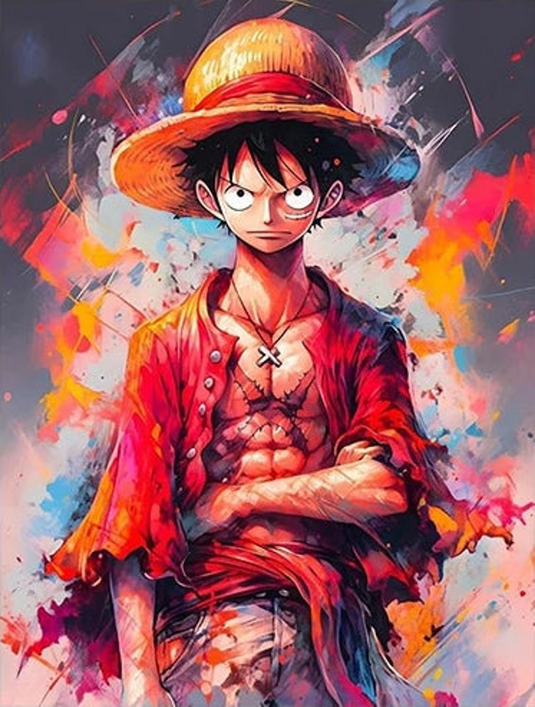 Monkey D. Luffy One Piece Diamond Painting Kit - Etsy