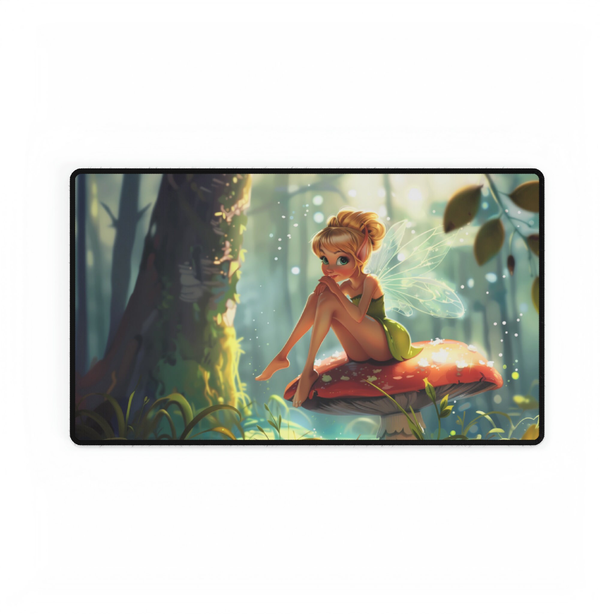 Lorcana Playmat Forest Fairy Tinkerbell Designer Playmat for TCG Vibrant Colors Stitched Edge ...