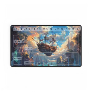 Lorcana Playmat Flying Pirate Ship Designer Playmat for TCG Vibrant ...