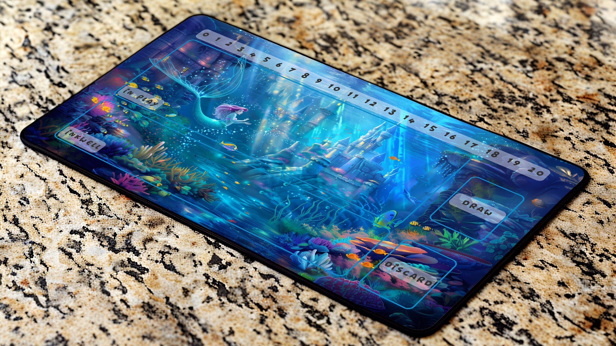 Lorcana Playmat A World Under the Sea Designer Playmat for TCG Vibrant ...