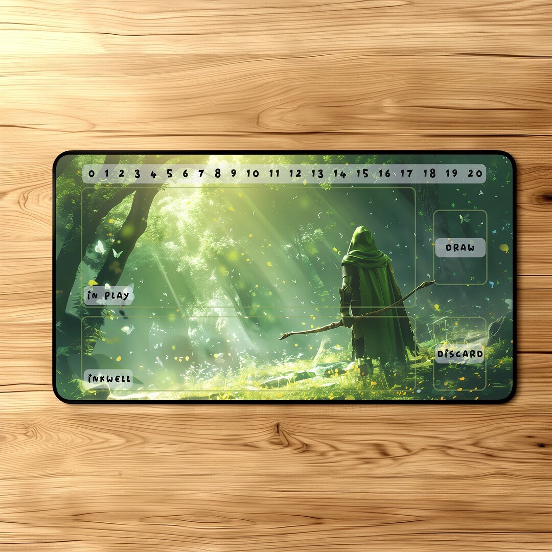 Lorcana Playmat Robin Hood Sherwood Forest Designer Playmat for TCG ...