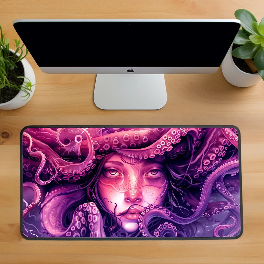 Tentacle Girl Horror Desk Mat Designer Mouse Pad Horror Movie Desk ...