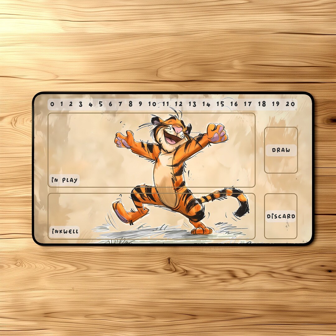 Lorcana Playmat Dancing Tigger Designer Playmat for TCG Vibrant Colors ...